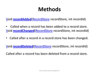Record listener interface | PPTX