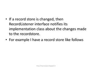 Record listener interface | PPTX