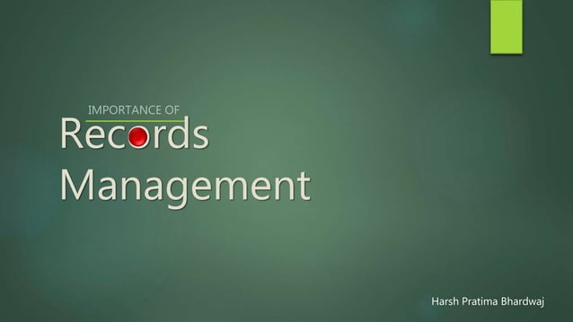 Records Management | PPT