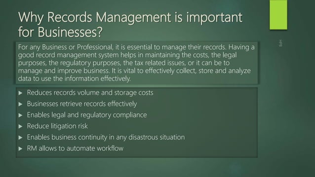 Records Management | PPT
