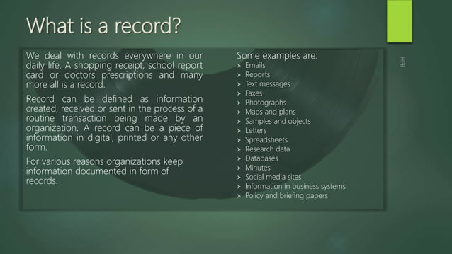 Records Management | PPT