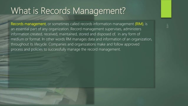 Records Management | PPT
