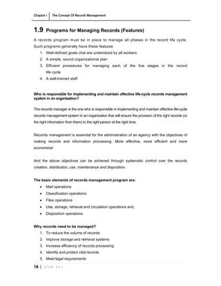 Record management bab 1 | PDF