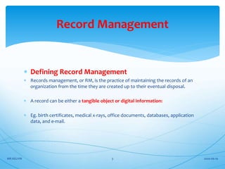Record Management | PPTX