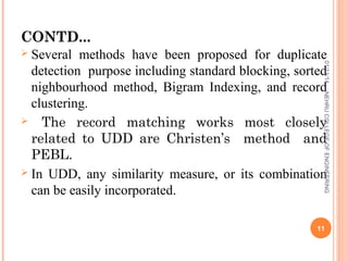 Record matching | PPT | Databases | Computer Software and Applications