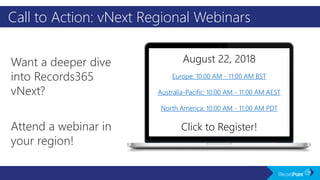 RecordPoint Records365 vNext Launch | PPTX