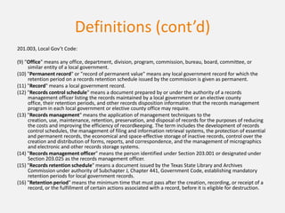 Records retention management for governmental entities | PPTX