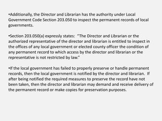 Records retention management for governmental entities | PPTX