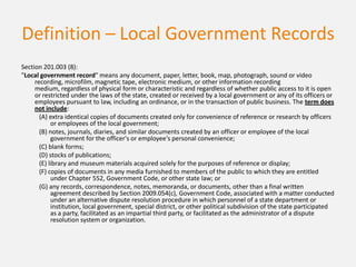 Records retention management for governmental entities | PPTX
