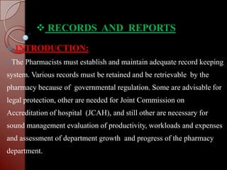 Records and reports | PPTX