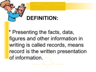 Records and reports | PPT