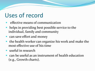 Records and reports Unit - VIII CHN | PPTX