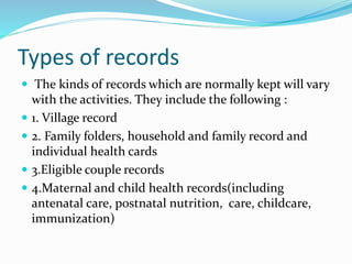 Records and reports Unit - VIII CHN | PPTX