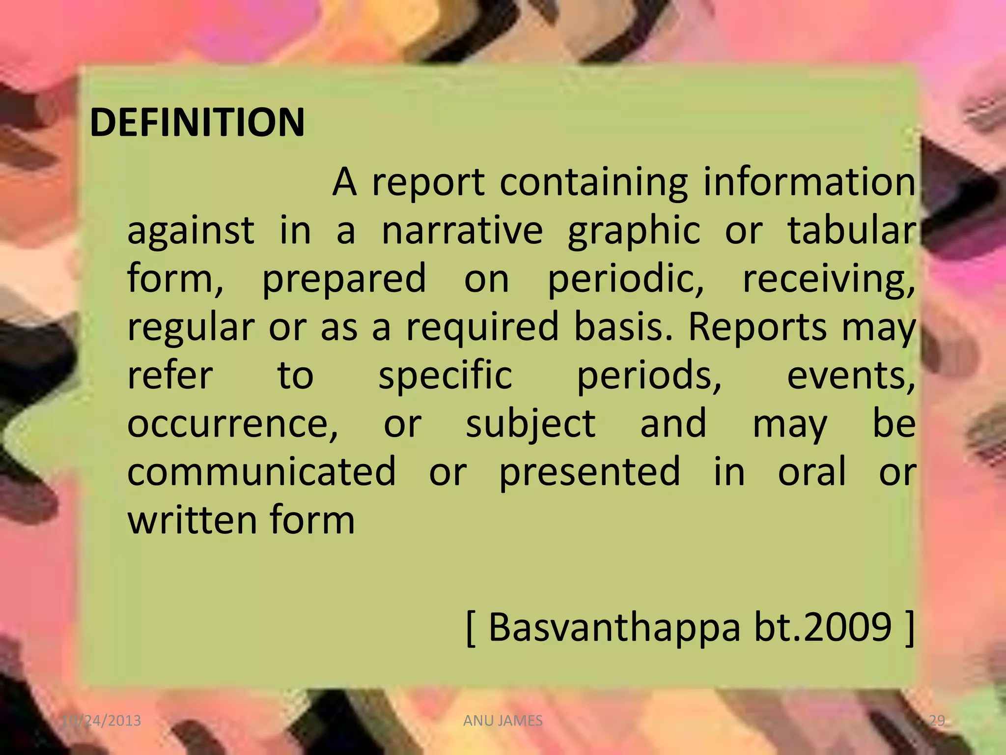 RECORDS & REPORTS | PPTX