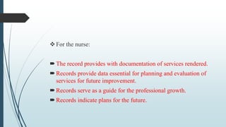 Records and reports maintained in nursing college | PPTX
