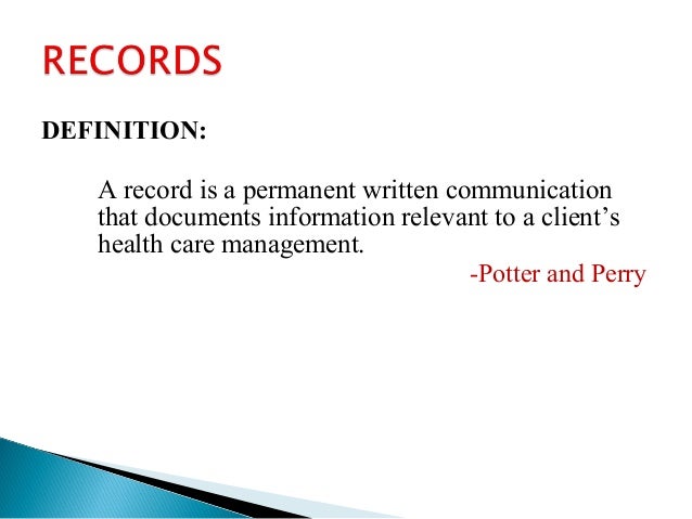 Records and reports ppt kuldeep vyas 2017