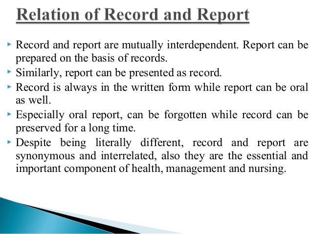 Records and reports ppt kuldeep vyas 2017