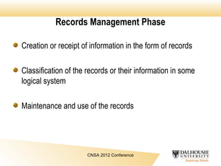 Records Continuum Model | PPT
