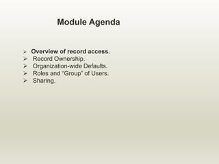 Record sharing model in salesforce | PPT