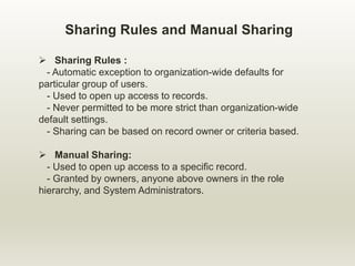Record sharing model in salesforce | PPT