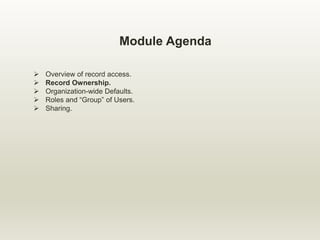 Record sharing model in salesforce | PPTX