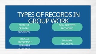 Records In Group Work - introduction and types | PPT