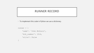 Records in Python | PPTX | Databases | Computer Software and Applications
