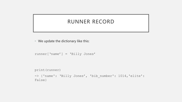 Records In Python Ppt