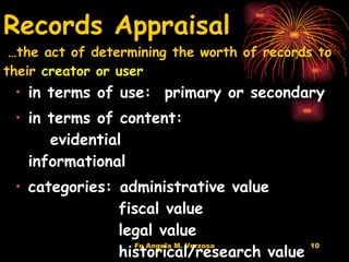 Records Inventory And Appraisal | PPS