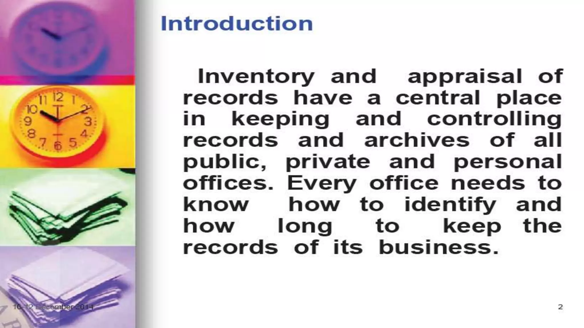 Records inventory and appraisal | PPTX