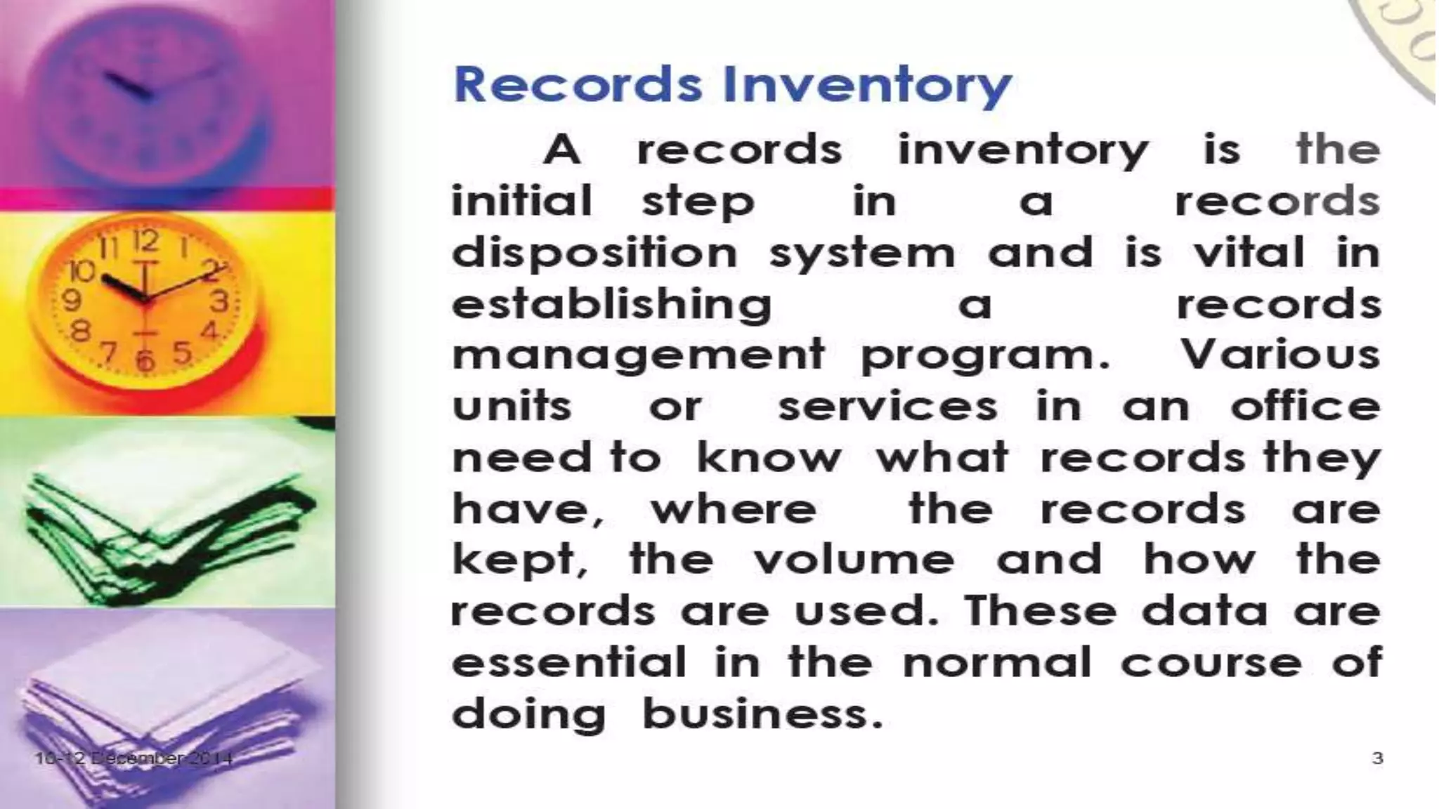 Records inventory and appraisal | PPTX