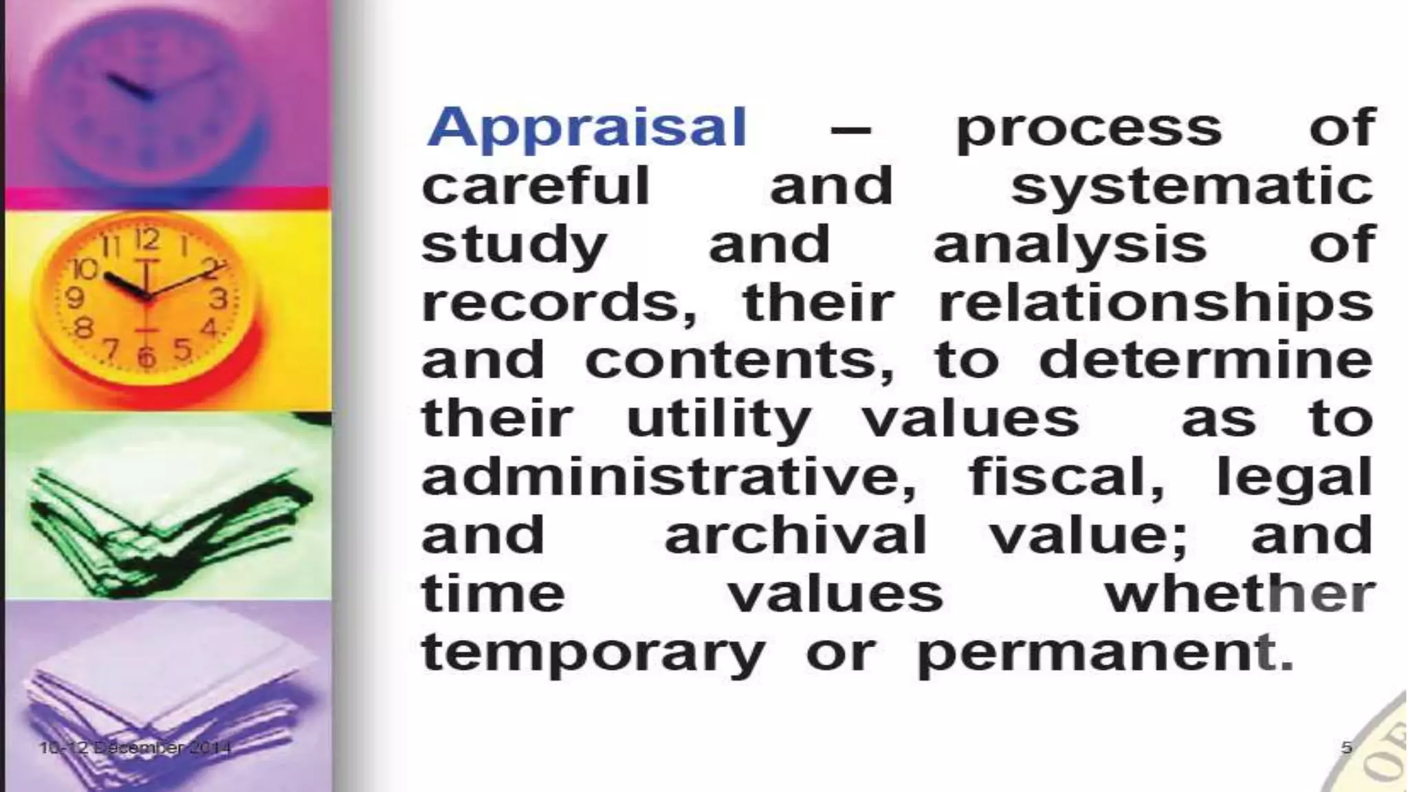 Records inventory and appraisal | PPTX