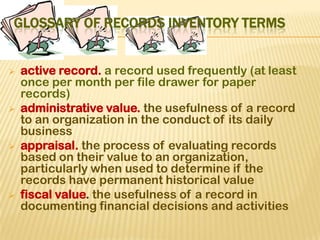 Records inventory final | PPSX