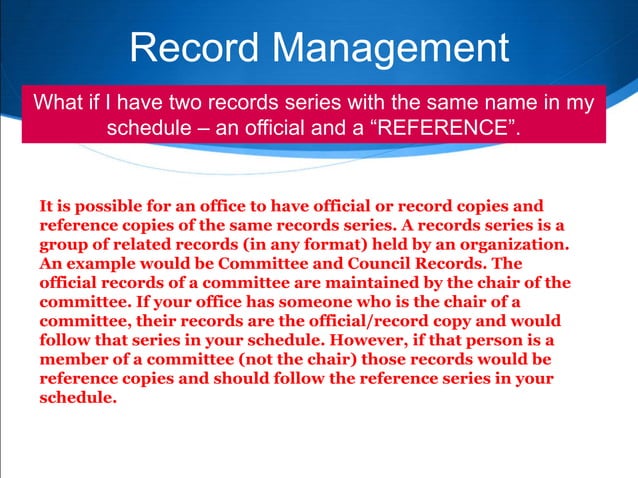 Records Management | PPTX | Law