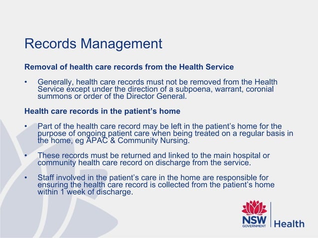 Records Management Principles for Community Health | PPT