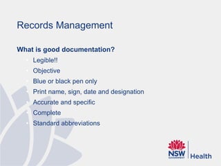 Records Management Principles for Community Health | PPT