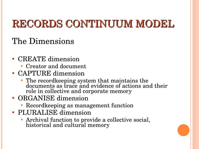 Records Management Models | PPT | Databases | Computer Software and ...