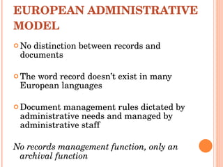 Records Management Models | PPT