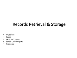 Records management system | PPTX | Secondary Education | Education
