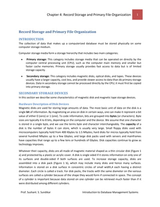 Record storage and primary file organization | DOCX