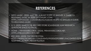Record Store Scavenger Hunt - Piranha Records.pptx