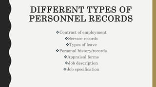 Maintenance of Records | PPTX