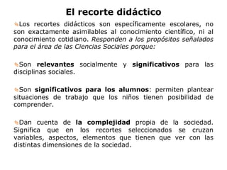 Recorte Didactico clase didactica de las ciencias sociales | PPTX