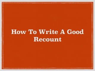 Recount | PDF