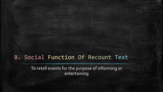 Recount Text | PPTX