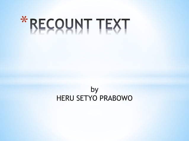 Recount text | PPTX | Equine Sports | Sports