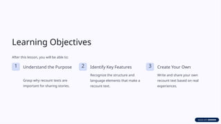 Recount-Text definition and example text with generic structure | PPTX