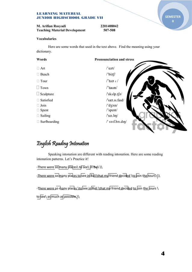 Recount text-learning-material | PDF