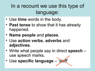 Recount Writing | PPT