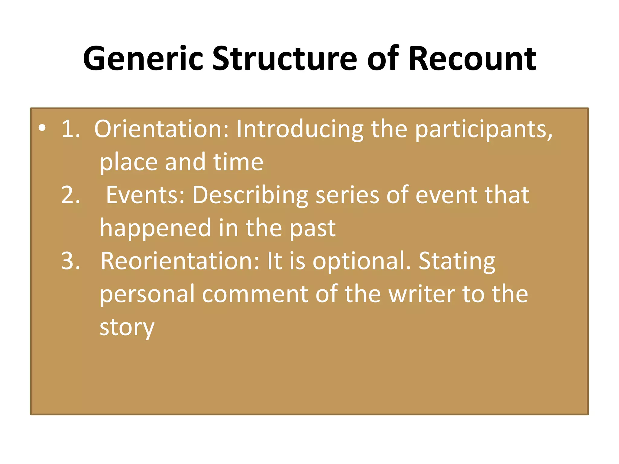 Recount text | PPTX
